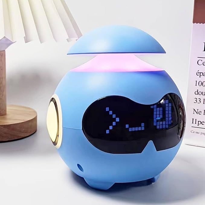 Robot Digital Alarm Clock with Bluetooth Speaker Wireless Smart Alarm ...